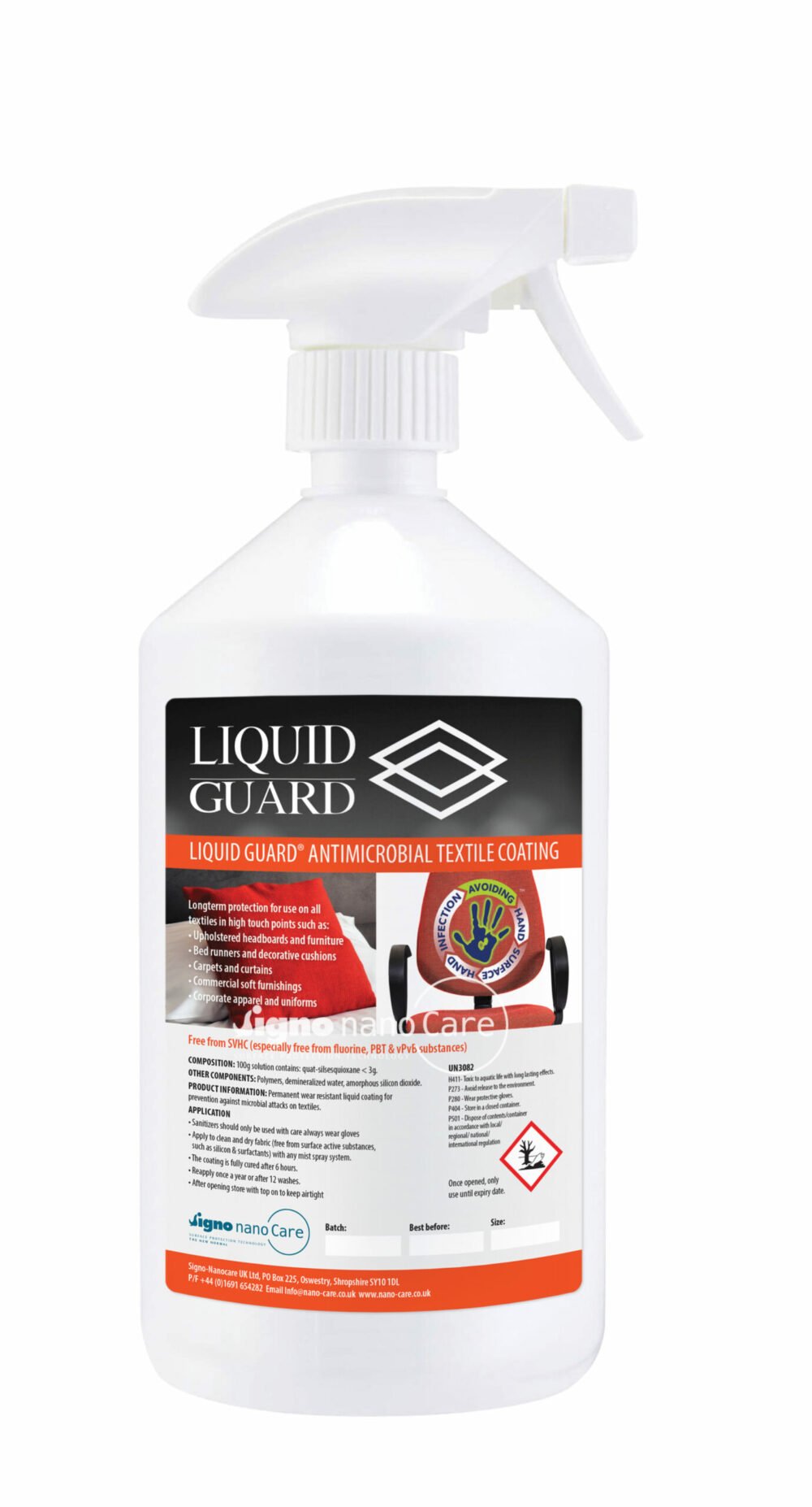 Liquid Guard® Textile Antimicrobial Spray - Protection Zone